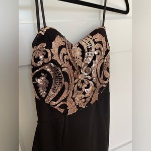 Windsor | Dresses | Windsor Rose Gold Sequin Gown | Poshmark